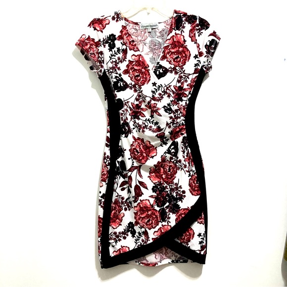 Almost Famous | Dresses | Almost Famous White Dark Floral Midi Dress ...